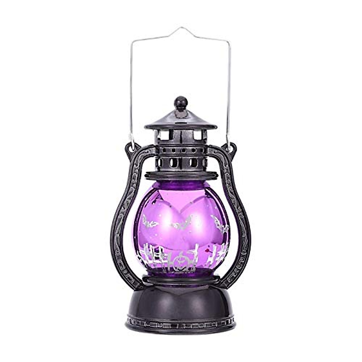Outdoor Lights Purple Halloween Decoration Kerosene Lamp Retro Lights Pony Lights Creative Ghost Festival Atmosphere Lights for Home,Garden,Yard,Decorations