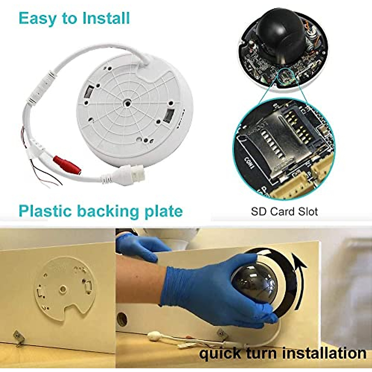 Anpviz 4.0MP(2560x1440) POE IP PTZ Dome Camera Compatible with Hikvision ,4X Optical, 16X Digital Zoom, H.265+ Outdoor Security Camera, Alarm, Pan/Tilt, SD Card Slot