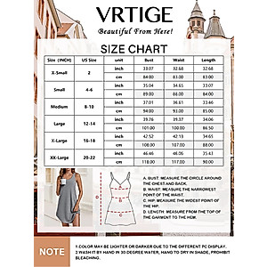 Vrtige Women's Cotton Tank Nightgown Sleeveless Sleepwear Scoop Neck Full Slip Chemise Nightdress Grey Medium
