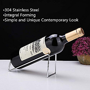 SuproBarware Wine Rack Set of 6- Stainless Steel Single Wine Bottle Holder Rack, Stylish Wine Bottle Organizer Great for Wine Lovers