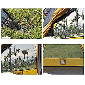 AyfeS Tent for Camping Hexagonal Camping Tent 3 4 Person Automatic Pop Up Family Tent with 2 Doors,Upf50 Waterproof for 4 Seasons Large Space for Picnic Outdoors