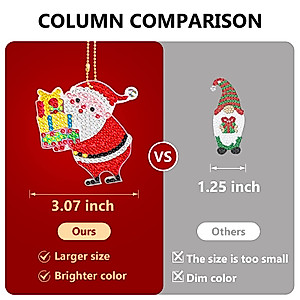 Christmas Diamond Painting Art Kits,Christmas DIY Diamond Painting Keychain,Christmas Ornament Deocr Kits for Adults Kids Crafts Christmas Gift