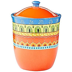 Certified International Valencia, Canister Set 3 pc. 54, 72, 104 oz, Multicolor