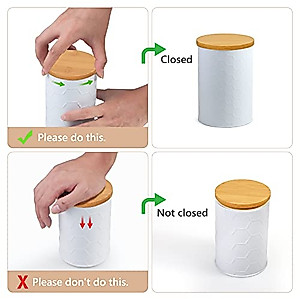 KITCHOP Canisters for Kitchen Counter, Flour Storage Container, Brown Sugar Container with Lids Airtight, Kitchen Decor, White Canisters Sets of 4