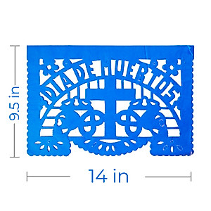 Super Value Depot Dia de Muertos / Day of the Dead, 30 Frontales and 10 Small Round Placemats, Altar de Ofrendas Decoration, Tissue Mexican Papel Picado.