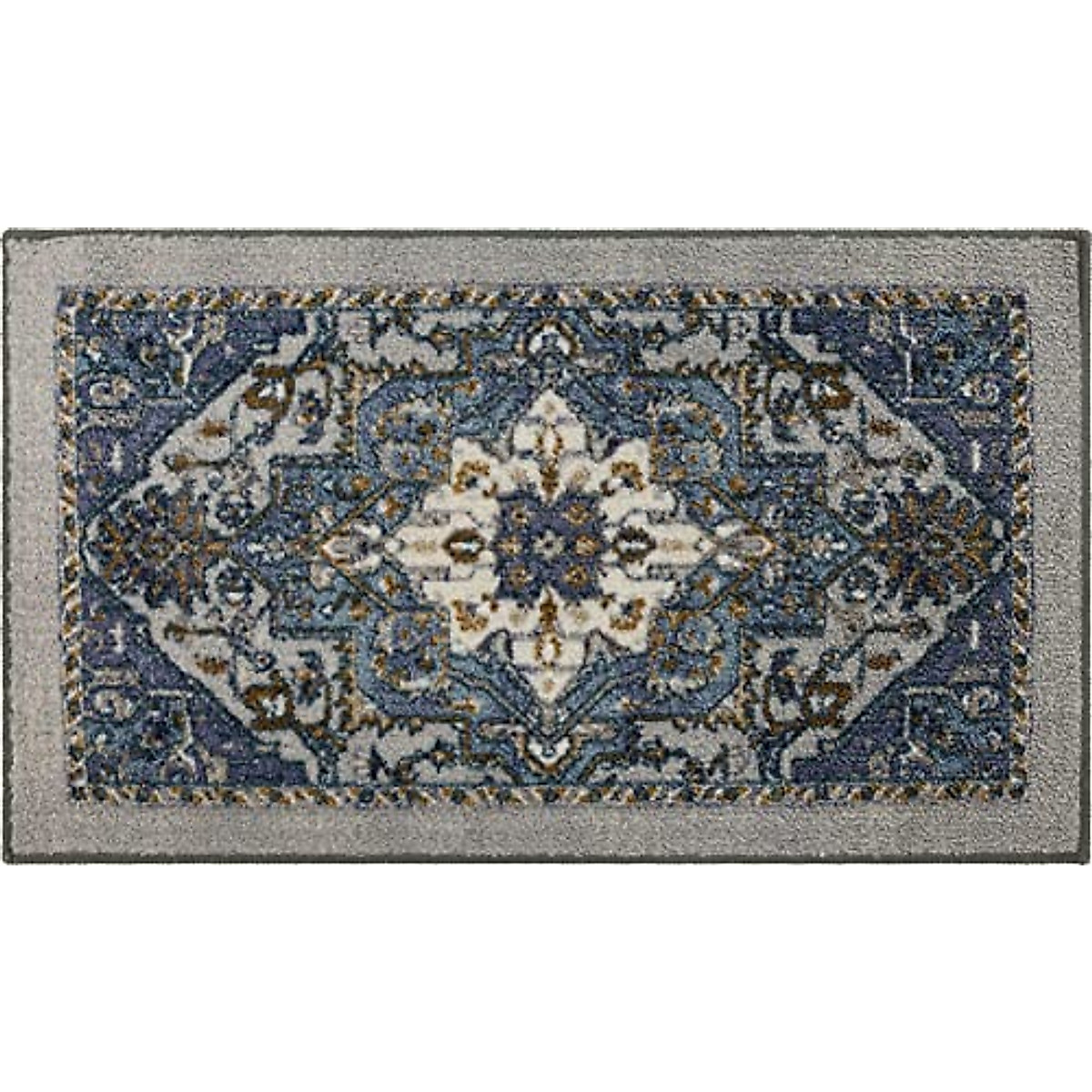 Mohawk Home Manne Medallion Denim Blue 1' 8" x 2' 10" Area Rug
