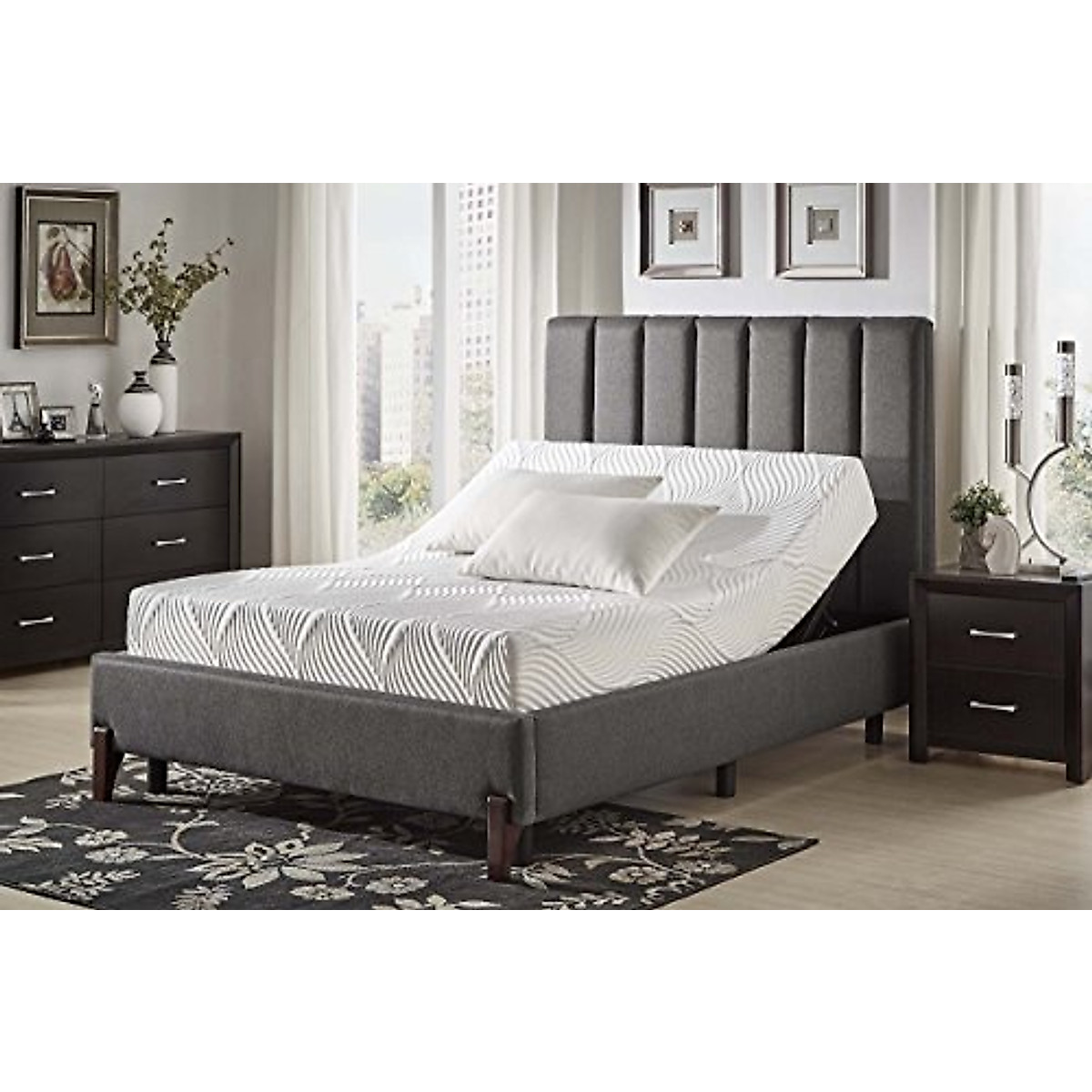 Lexicon Nocturne 10" Gel Infused Memory Foam Mattress, Twin, White