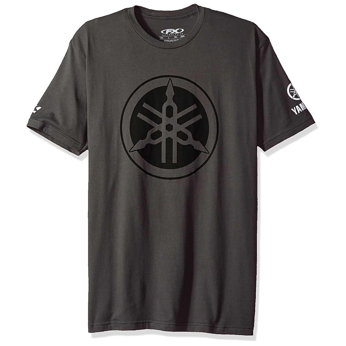 Factory Effex 16-88292 'YAMAHA' Tuning Fork T-Shirt (Charcoal, Large)