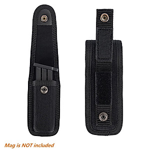 Dotacty Nylon Mag Pouch Single/Double Magazine Pouch Pistol Mag Holster Duty Belt/MOLLE Molded 9mm Mag Holder Carry Case (Nylon Single Pouch)