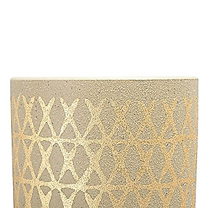 Main + Mesa Stoneware Pots with Gold Pattern, Set of 2