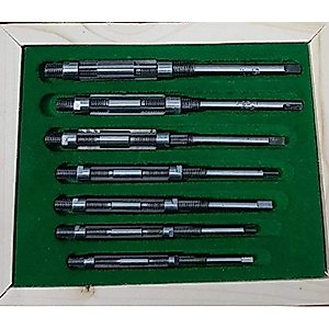 OMEX HSS MICRO ADJUSTABLE HAND REAMER 7 PIECE SET 1/4" - 15/32" I ADJUSTABLE REAMER I HIGH SPEED STEEL I MADE IN INDIA