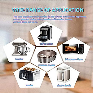 KACPAUQEL 6Pack Cord Organizer for Cord Wrap, Cords Holder, Cable Organizer Stick Firmly on Kitchen Appliances Mixer, Coffee Maker, Pressure Cooker, Air Fryer and Other Appliances