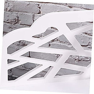 Yardwe Bathroom Racks Organizer Rack Shelf Board Floor Corner Shelf Bath Shelf Basket Shower Shelf Caddy Hollow Bathroom Rack Bathroom Storage Rack Shelf Bathroom Corner Frame Wpc White