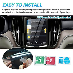 Autorder Screen Protector for 2016-2023 2024 2025 Volvo V90 XC90 S90 XC60 V60 S60 XC40 Accessoreis Tempered Glass 9H Navigation Touchscreen Protective Film(8.7-Inch)