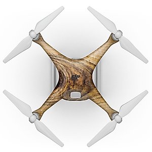 Design Skinz Design Skinz Light Knotted Woodgrain Full-Body Wrap Decal Skin-Kit Compatible with The Drone DJI Phantom 3/Phantom 3 Pro