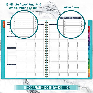Weekly Appointment Book 2023 - Daily Hourly Planner 2023, January 2023- December 2023, 8.4" x 10.6", 15-Minute Interval, Flexible Soft Cover, Twin-Wire Binding, Perfect for Your Life