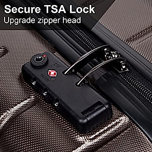 XDDIAS Suitcase Set, Luggage Sets 3 piece Hardside Carry-on luggage with Spinner Wheels 20"/24"/28"