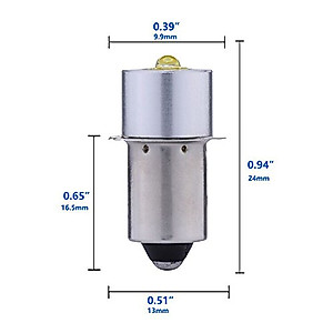 JOMITOP 18v Led Flashlight Bulb Led Upgrade Bulb for 19.2v 6v 9v 12v 24v Volt 6-24 V Bulb Replacement for Maglight Flashlight