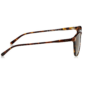 Polo Ralph Lauren Men's PH4110 Semi-Circular Sunglasses, Shiny Antique Havana/Polarized Brown, 50 mm