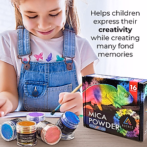 Chameleon Mica Powder – Epoxy Resin Color Pigment Powder - Color Shift Mica Powder - Epoxy Resin Pigment Powder 16 Colors Jars Set – Chameleon Powder - Holographic Mica Powder