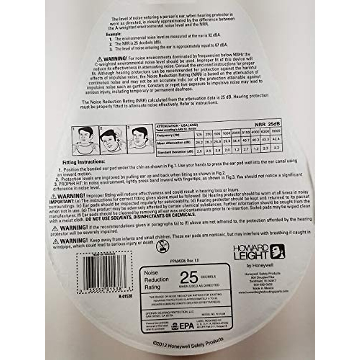 Howard Leight by Honeywell Quiet Band Shooting Earplugs, 1-Pair (R-01538) , Orange