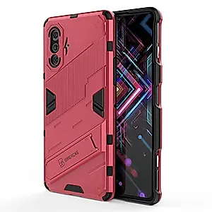MOONCASE Grandcase Case for Redmi K40 Gaming Ultra-Thin PC+TPU Luxury Shockproof Back Cover Armor Bumper Bracket Anti Fall Protective Cover for Xiaomi Redmi K40 Gaming 6.67"