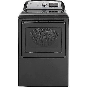 GE GTD84GCPNDG 27" Energy Star Front Load Gas Dryer with 7.4 cu. ft. Capacity 13 Cycles HE Sensor Dry and WiFi Connect in Diamond Gray