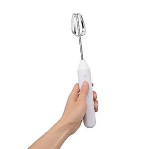 Electric Hand Blender，3 in 1 Immersion Blender Handheld, Beater Electric Milk Frother Coffee Blender Milkshake Blender Foamer Kitchen Tools(White)