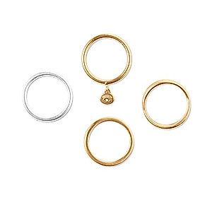 Lucky Brand Delicate Evil Eye Ring Stack