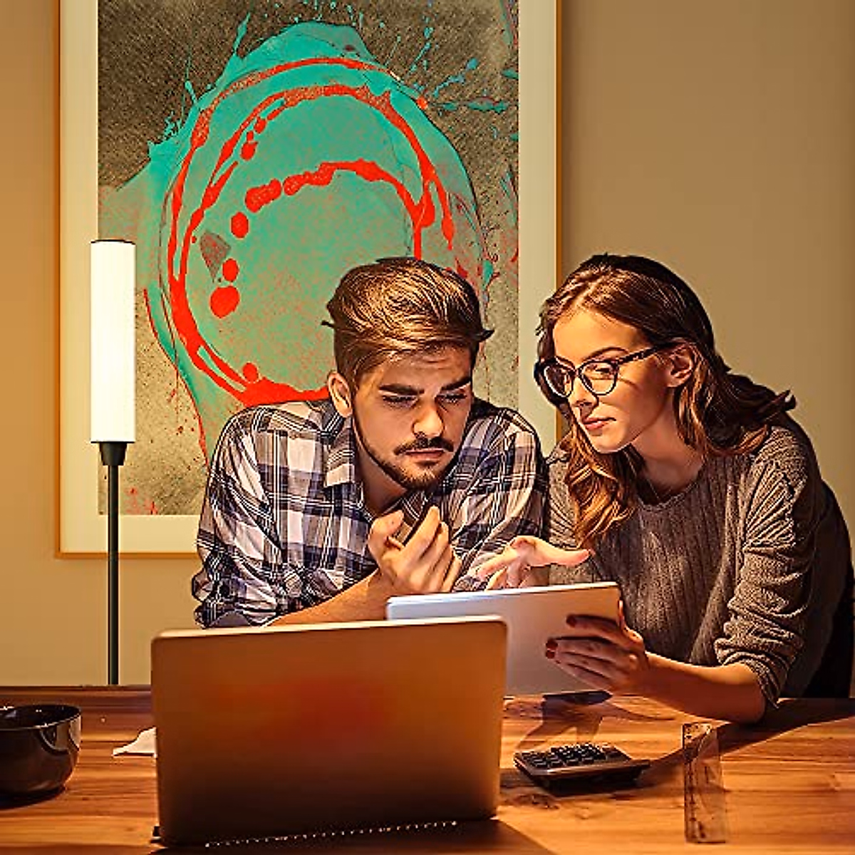 Nukanu Floor Lamp with Remote Control,Bright Floor Lamps for Living Room/Bedroom/Office, Stepless Adjustable 3000K-6000K Colors and 10-100% Brightness,Standing Light with Foot Switch (Black)