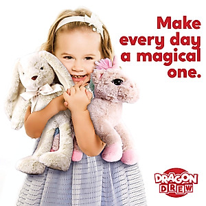 Dragon Drew Unicorn and Bunny Stuffed Animals - 2 Soft Plush Animal Toys for Baby, Toddler and Kids - Cute and Cuddly Friends for Boy or Girl - Great Gift for Easter, Christmas, Birthday