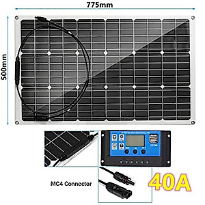 CHEIRSS 400W/800W Solar Panel 18V Etfe Flexible Solar System Solar Panel Kit Complete RV Car Battery Solar Charger for Car RV Boat Caravan Home Rooftop,800W
