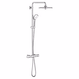 GROHE 26128002 Euphoria 260 CoolTouchThermostatic Shower System, 1.75 gpm, Starlight Chrome