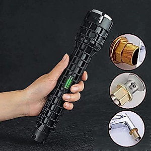 Srupiomg Basin Wrench 8-in-1 Faucet and Sink Installer Sink Tools Multifunctional Wrench Plumbing Tool Installation Pipe Extractor faucet wrench for tight spaces For Toilet Bowl/Sink/Bathroom/Kitchen