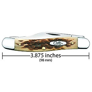 CASE XX WR Folding Pocket Knife 3 Blade Stockman 3 7/8 Inches Closed (Amber Bone)