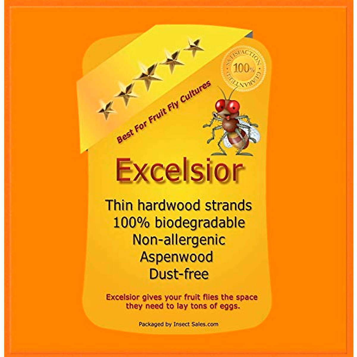 Insectsales.com Excelsior (Aspen Wood) Fine Fiber to Make Fruit Fly Cultures… (10 Pack)