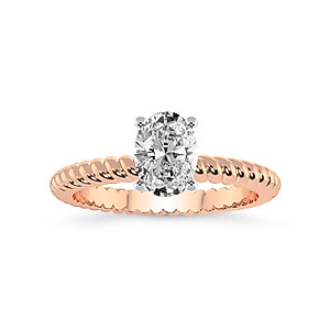 FRIENDLY DIAMONDS 2 Carat IGI Certified Oval Shape Lab Grown Diamond Ring | 14K Or 18K in White, Yellow Or Rose Gold | Sansa Solitaire Diamond Engagement Ring | FG-VS1-VS2 Quality