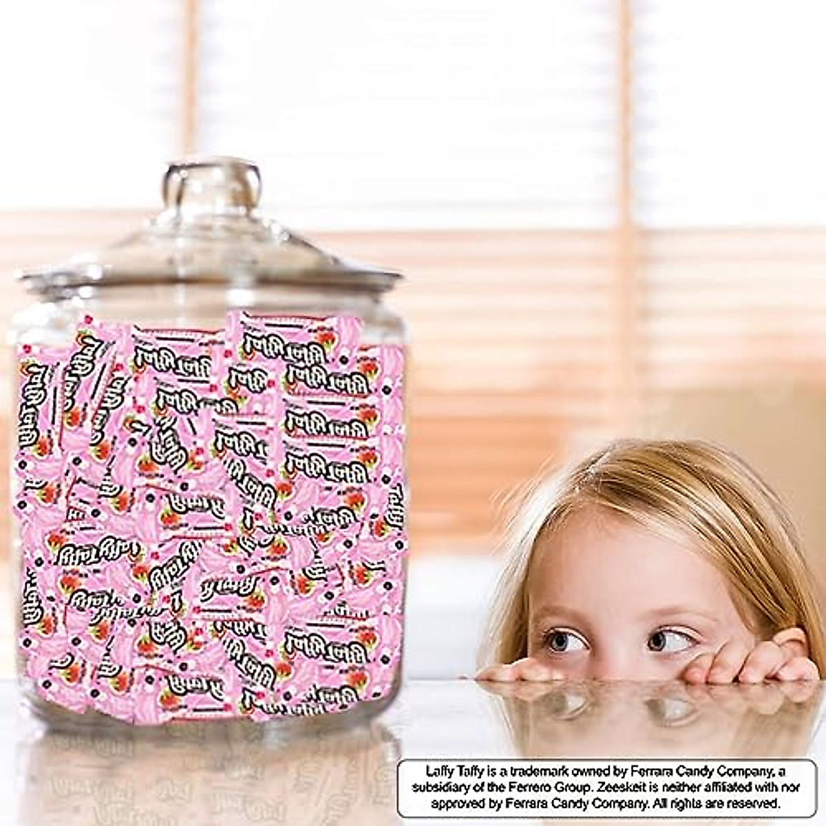 ZEESKEIT Repackaged Laffy Taffy Strawberry Chew Candy 2 Lb, Individually Wrapped Chewy and Tangy, Easter, Birthdays, Kosher Candy