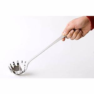 Alessi, Polish Spaghetti Serving Fork, Silver