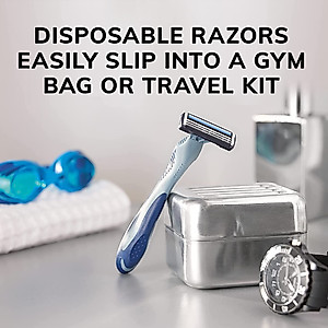 BIC Flex 3 Titanium Men’s Disposable Razors With 3 Blades, Ideal Razor For Face and Body Shaving, 8 Piece Razor Kit for Men