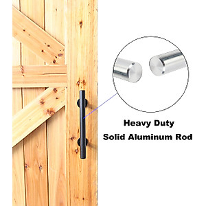 Heavy Duty Barn Door Handle Set, Large Rustic, for Gates Garages Sheds Furniture (Aluminum 12" Handle)