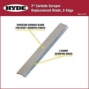 HYDE TOOLS 11170 2" Carb Repl Blade,