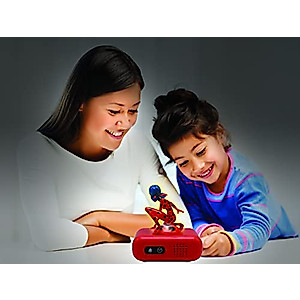 Lexibook - Miraculous Digital Alarm Clock with Night Light Snooze, Clock, Luminous Ladybug, Red colour - RL800MI