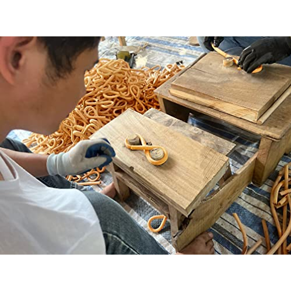 HomeyHandcraft 8 Pack 6 Inch Rattan S Hooks for Hanging, Hangers S Shaped Hooks for Bags, Clothes, Plants, Utensils, Cups, Mugs, Pans, Pots, Kitchenware