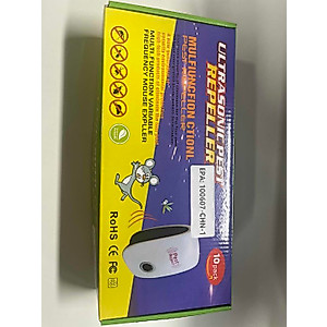 10Pack Upgraded Ultrasonic Pest Repeller Electronic Mouse Repellent Ultrasonic Plug in Rodent Repellent Indoor Sonic Electronic Plug in Pest Controlfor Insect,AntBugs,Mosquito,Rat,Spide,Cockroach