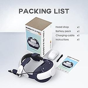 BOBOVR M2 Pro Battery Pack Head Strap Compatible with Quest 2,Magnetic Connection and Lightweight Design, 5200mah Replaceable Hot Swap Power Bank VR Accessories
