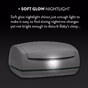 Prince Lionheart Warmies Wipes Warmer Designed for Reusable Cloth Wipes | Soft Glow Nighlight | Includes 1 everFRESH Pillow and 4 Warmies Cloth Wipes