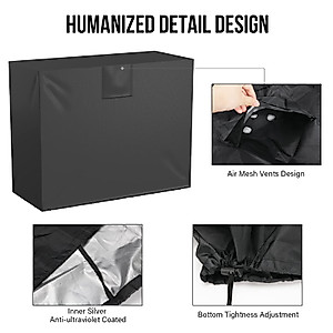 BEWAVE Split Air Conditioner Cover for Outside Compressor Units Waterproof AC Cover with Vent Hole for Outdoor Mini Split System AC Unit Fits up to 37.8 x 16.5 x 32.6 inches