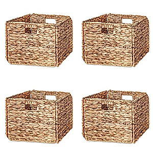 12.7" Foldable Storage Basket with Iron Wire Frame By Trademark Innovations (Set of 4)