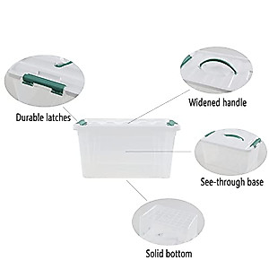 Ggbin 12 Quart Latching Storage Box with Lid, 1 Pack Plastic Organizing Bin